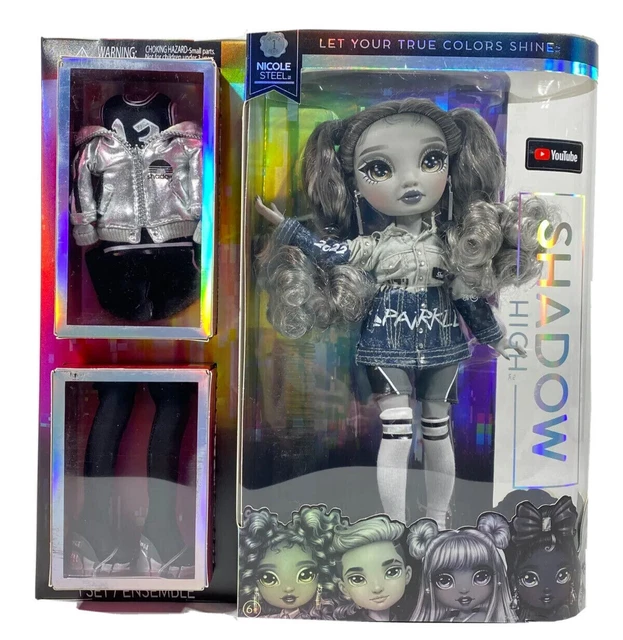 RAINBOW HIGH SHADOW High Fashion Doll Nicole Steel With 2 Outfits ...