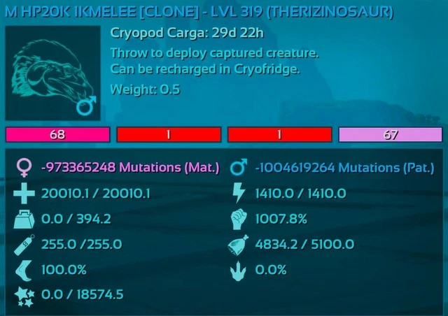 ARK SURVIVAL EVOLVED Pve Ps4/Ps5 Therizino Pair Top High Status! (Theri ...