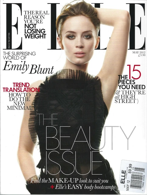 EMILY BLUNT THE Beauty Issue Elle Magazine Uk British May 2012 £31.57 ...