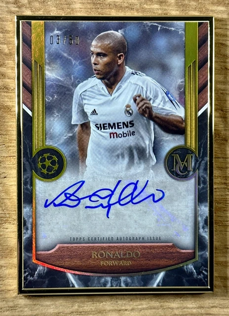 RONALDO R9 2022-23 Topps UEFA Museum Gold Frame Auto # /50 Gold ...