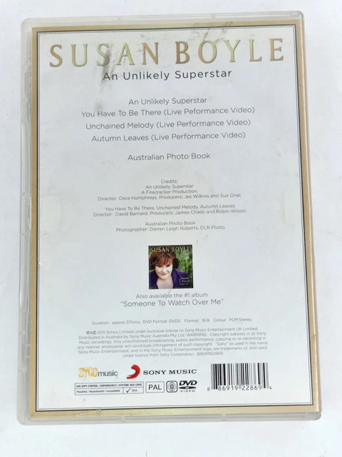 SUSAN BOYLE: AN Unlikley Superstar - DVD Region 0 PAL $8.50 - PicClick AU