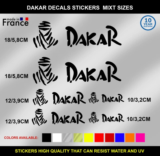 DAKAR LOGO STICKER DECAL ALL COLORS STICKERS WATERPROOF RALLY DAKAR ...