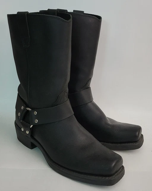 VTG ACME DINGO Black Leather Harness Engineer Square Motorcycle Biker ...