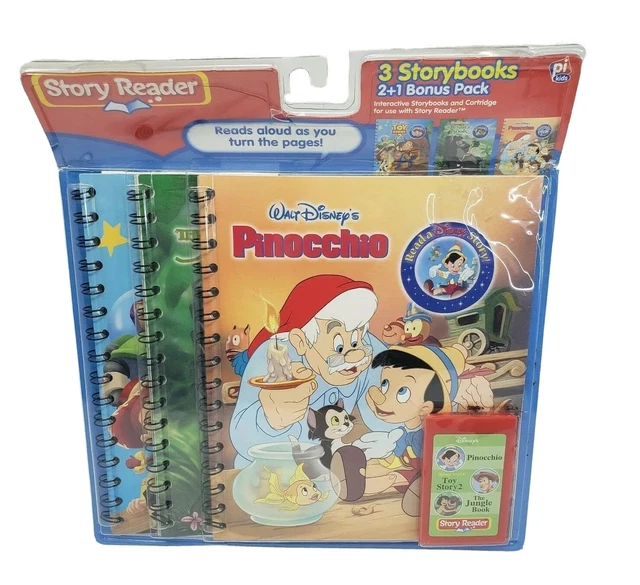 STORY READER 3 Storybooks Disney Pinocchio, Toy Story 2 & Jungle Book ...