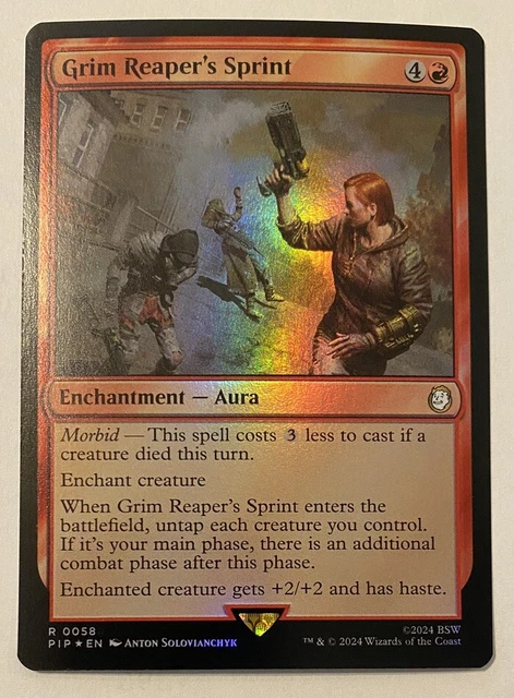 GRIM REAPER'S SPRINT FOIL MTG PIP Fallout Commander rare neuf comme ...