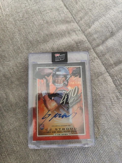 CJ STROUD 410 Yards On Card Auto Topps Now Rookie /199 Panini EUR 450 ...