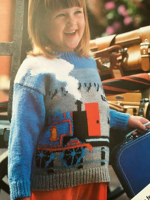THOMAS TANK ENGINE jumper KNITTING PATTERN Ticket office childrens ...