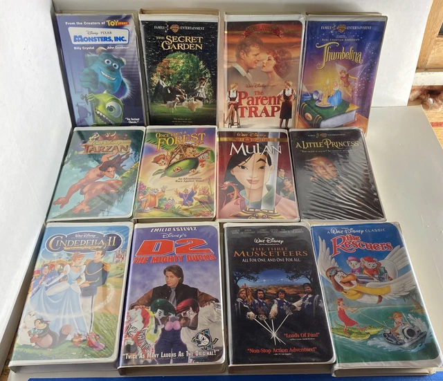 DISNEY CLAMSHELL VHS Movies total Count of 12 All One Lot Monsters Inc ...