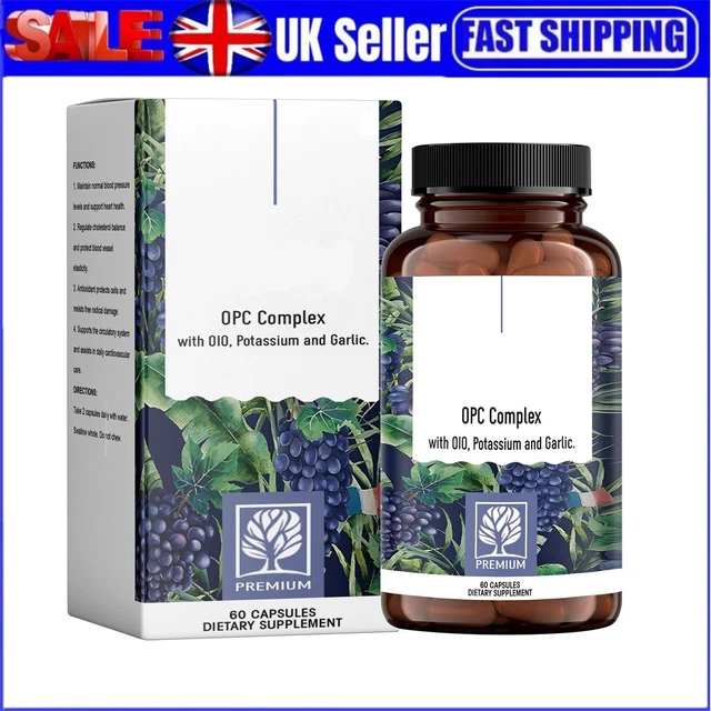 60 CAPSULES HEALTHY Blood Support Cardiovascular Health Capsules with ...