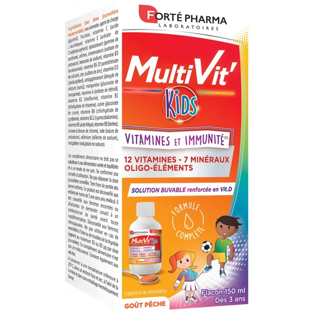 FORTÉ PHARMA MULTIVIT'KIDS Vitamins and Immunity Syrup 150ml £23.29 ...