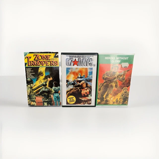 3X WAR MOVIE VHS Cassettes, Zone Troopers, 67 Days & Heroes Without ...