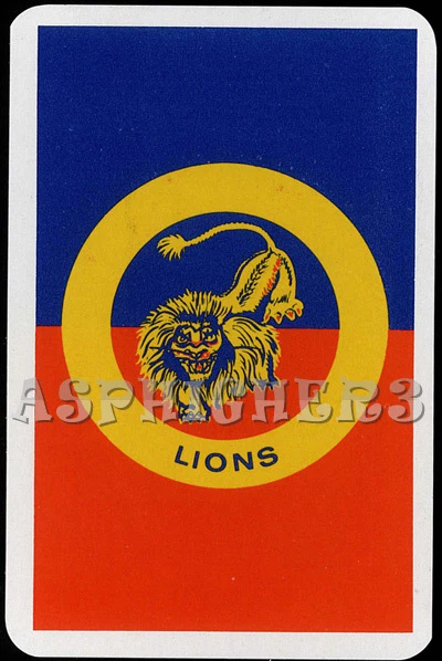 VFL BRISBANE FITZROY Lions AFL Footy Team RARE Logo SINGLE Swap Playing ...