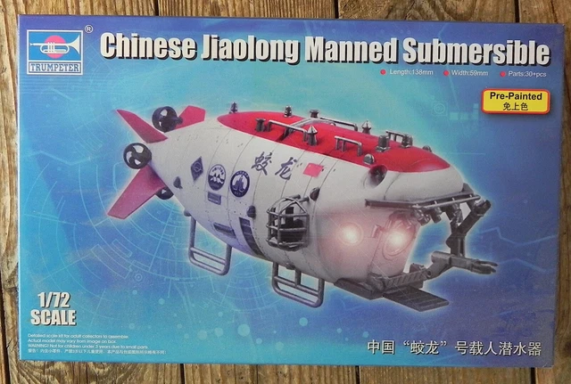 CHINESE JIAOLONG MANNED Submersible 172 Trumpeter model kit EUR 22,45 ...