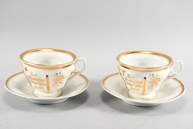 N09Z16- 2X CARL Tielsch Altwasser Porzellan Tasse mit Untertasse EUR 20 ...