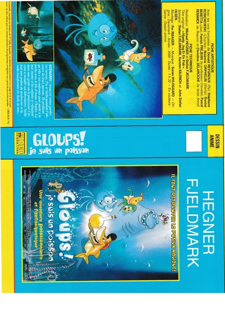 JAQUETTE VHS (SEULE) : GLOUPS! JE SUIS UN POISSON / LES BIDOCHON EUR 3 ...