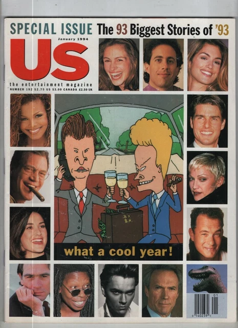 US MAGAZINE BEAVIS & Butthead Jerry Seinfeld January 1994 033022RNON £ ...