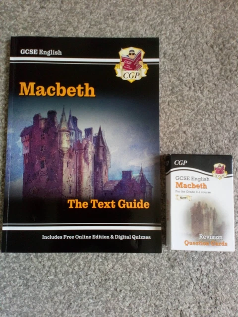 GCSE MACBETH ENGLISH, Text Guide Book & Revision Cards. Free Uk Postage ...