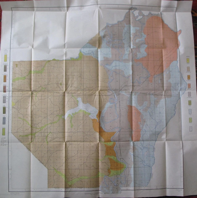 COLOR SOIL SURVEY Map Ouachita Sheet Louisiana Monroe Calhoun Lapine LA ...