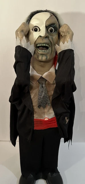 PHANTOM OF THE OPERA Face Ripper Animated Halloween Prop 2007 WORKS! 30 ...