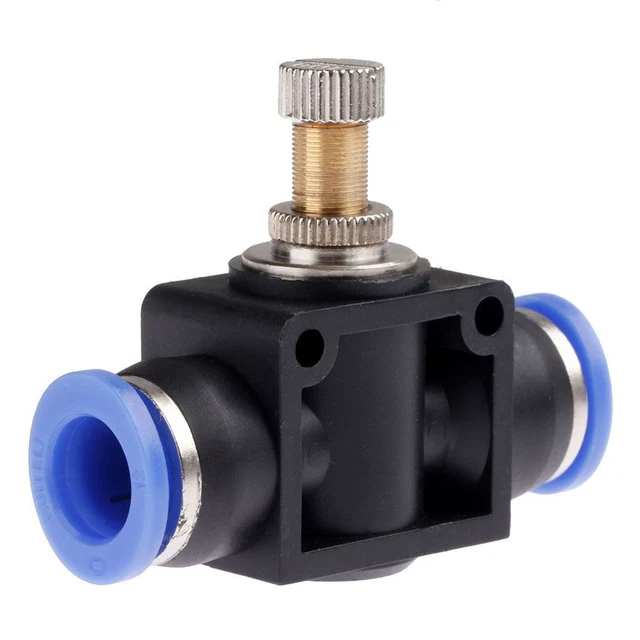 FLOW FITTINGS THROTTLE Valve Airflow Regulator Throttle Joint Pneumatic ...