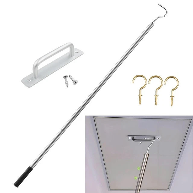 EFFICIENT ATTIC LADDER Pull Down System for Roof For Window Ventilation ...