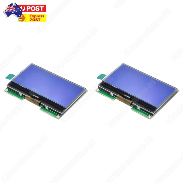 Lcd12864 12864 06d Lcd Module Cog Dot Matrix Screen For Arduino Blue