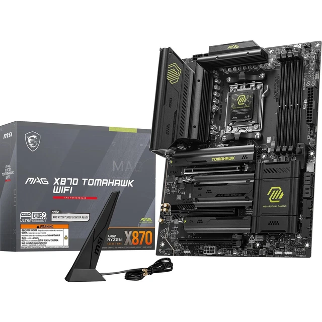 MSI MAG X870 TOMAHAWK WIFI Motherboard, ATX - Supports AMD Ryzen 9000 ...