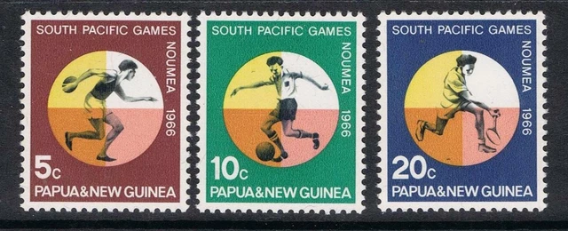 PAPUA NEW GUINEA 1966 South Pacific Games SG97-99 MNH $1.50 - PicClick AU
