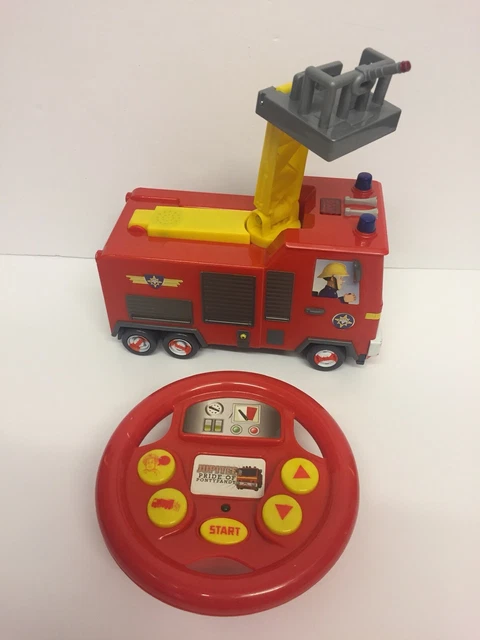 FIREMAN SAM FIRE Engine & Remote Control Drive And Steer Jupiter Fire ...
