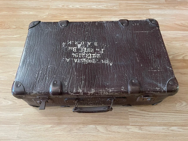 WW2 BRITISH ARMY Soldier’s Attaché Ditty Leather Suitcase BAOR £10.00 ...