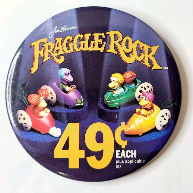 1980S MCDONALDS FRAGGLE ROCK Pinback Button Vintage Retro Staff Pin ...