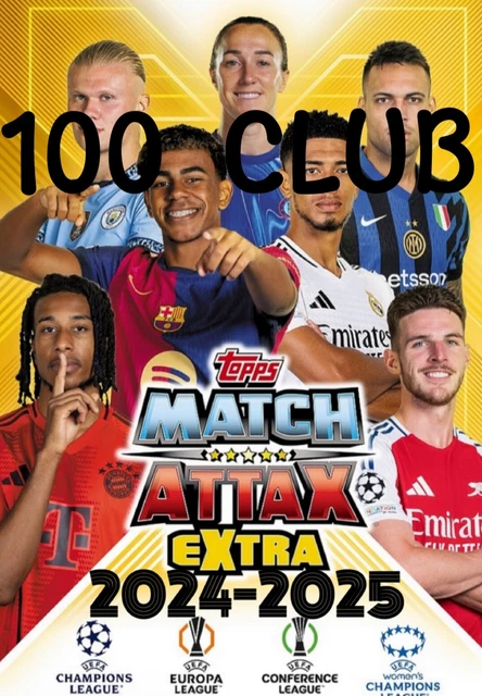 100 CLUB MATCH Attax 2024/2025 Extra 24/25 Hundred Topps Cards # 334 ...