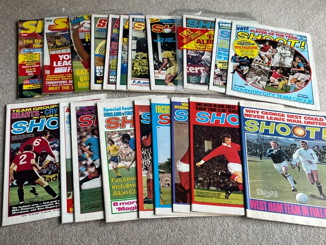 20 1971 TO 1993 Shoot magazines, UK Football weekly in excellent ...
