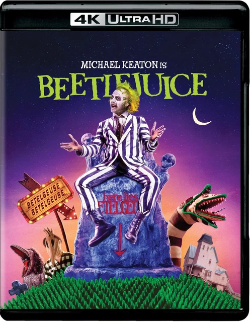 BEETLEJUICE 4K UHD (4K UHD Blu-ray) Michael Keaton Alec Baldwin Geena ...
