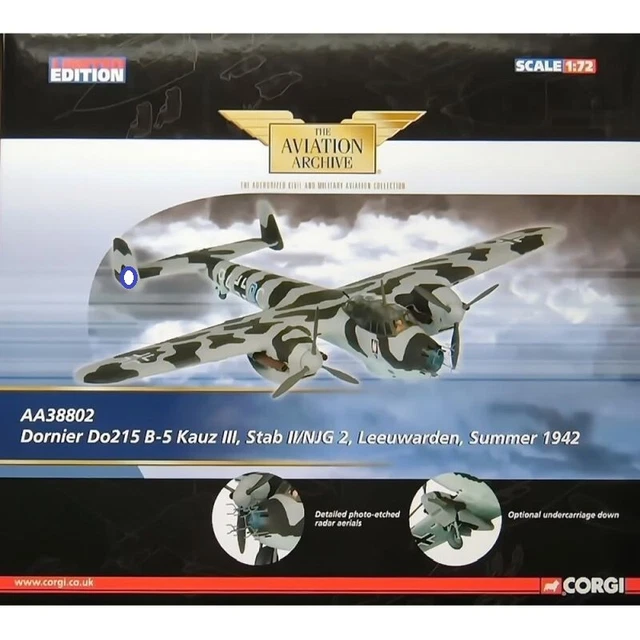 CORGI AVIATION ARCHIVE AA38802 Dornier Do 215B-5 Luftwaffe II./NJG 2 ...