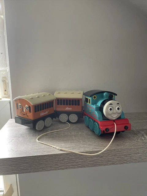 1998 TOMY THOMAS Tank Engine Train Pull Along Toy Clarabel Annie ...