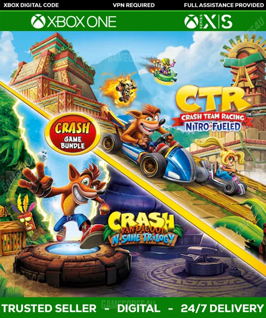 CRASH BANDICOOT N.SANE Trilogy + CTR - Xbox One, X|S - VPN Argentina ...