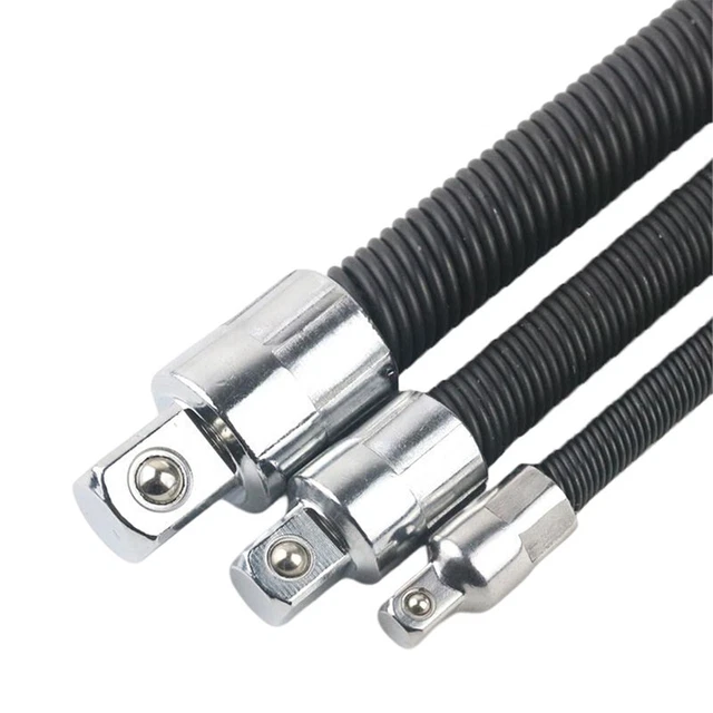 1/4 3/8 1/2 Driver Flexible Socket Extension Bar Adapter Socket Wrench ...