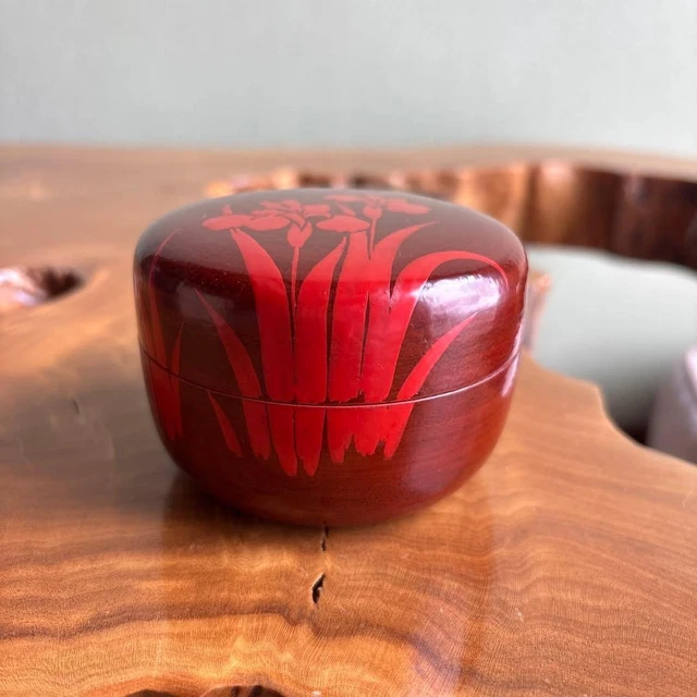 JAPANESE TEA CADDY Natsume Kazuyoshi Sakurai Wajima lacquerware with ...