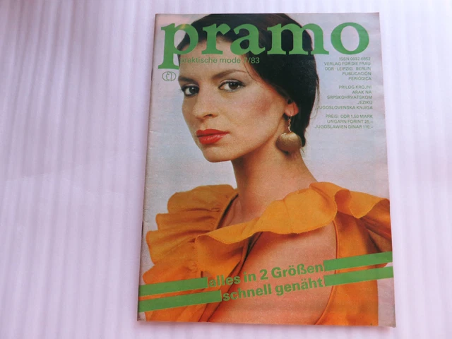 DDR PRAMO PRAKTISCHE Mode +Schnittmuster 7/1983 Sommer Kleid Jacke ...