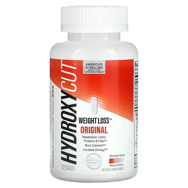 HYDROXYCUT, WEIGHT LOSS Original, 72 Rapid-Release Capsules, Expiry ...