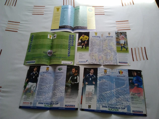 FOOTBALL PROGS: SCOTLAND V Belarus/ Bosnia Herzigovina/Croatia/Slovenia ...