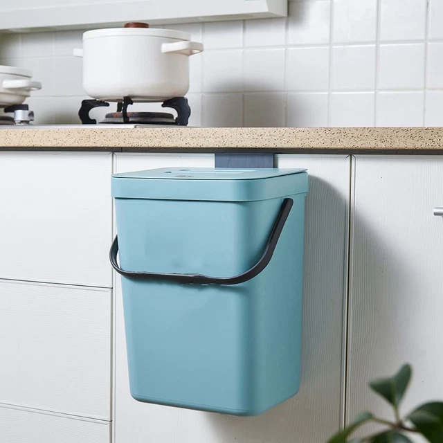 WALL MOUNTED KITCHEN Waste Waste Disposal Container Trash Can Garbage ...