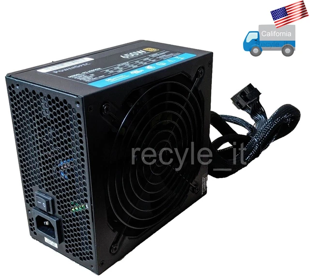 POWERSPEC SEMI MODULAR 650W 80+ Gold ATX PC Power Supply PSU Native ...