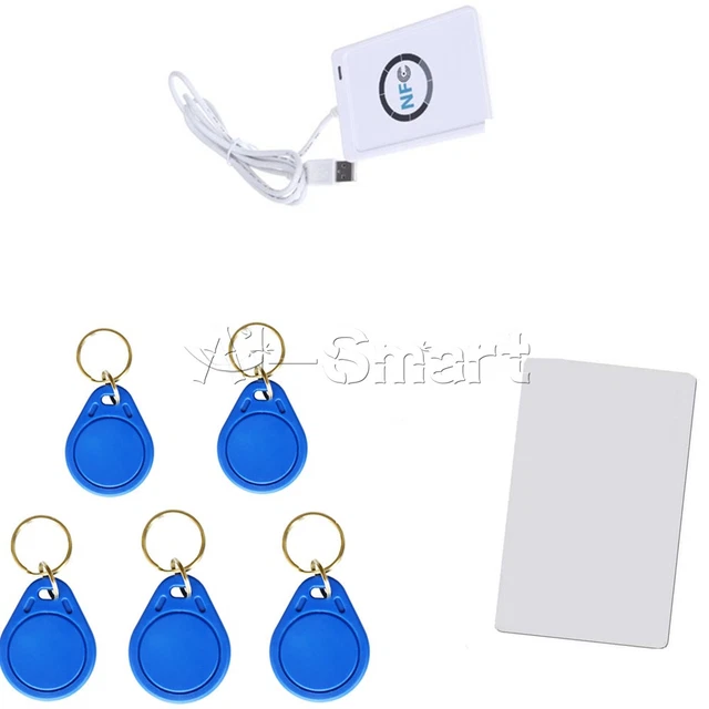 NFC ACR122U READER&WRITER 13.56Mhz RFID Copier Duplicator+5pcs UID ...