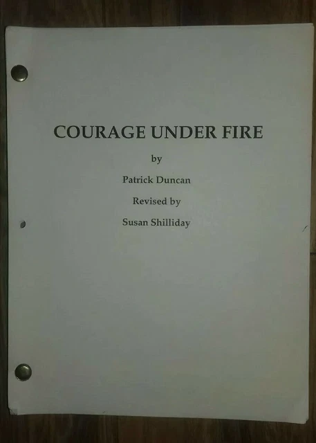ORIGINAL SCRIPT COURAGE UNDER FIRE 1996 Denzel Washington Meg Ryan Matt Damon £29.99 - PicClick UK