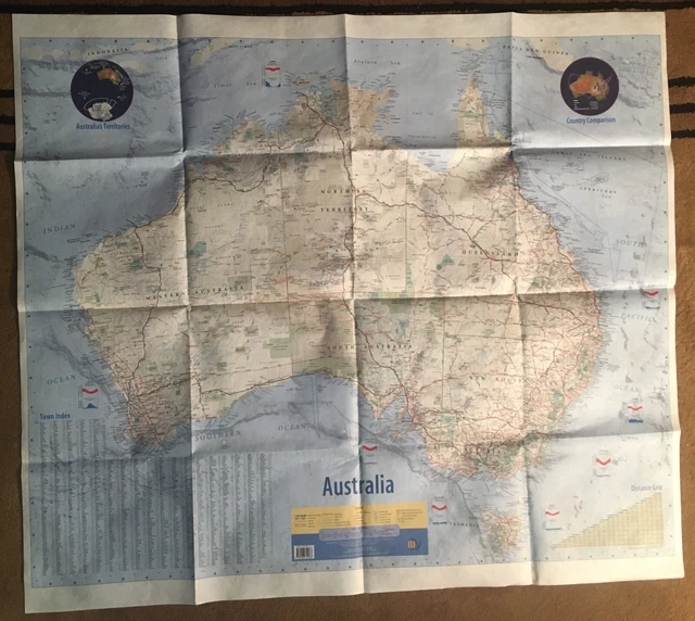 LARGE WALL MAP of Australia & territories £10.08 - PicClick UK