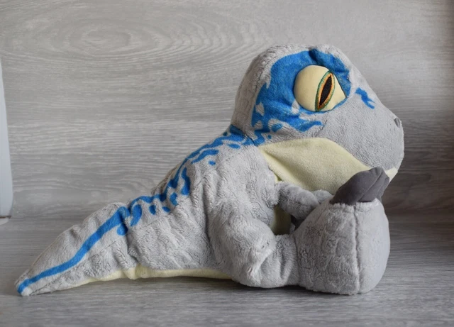JURASSIC WORLD CAMP Cretaceous Blue Raptor Dinosaur 10" Posh Paws Soft ...