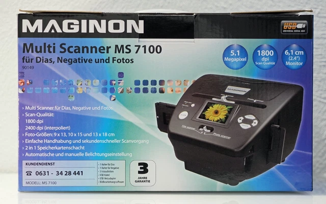 MAGINON MULTI SCANNER MS 7100 für Dias, Negative und Fotos EUR 13,50 ...