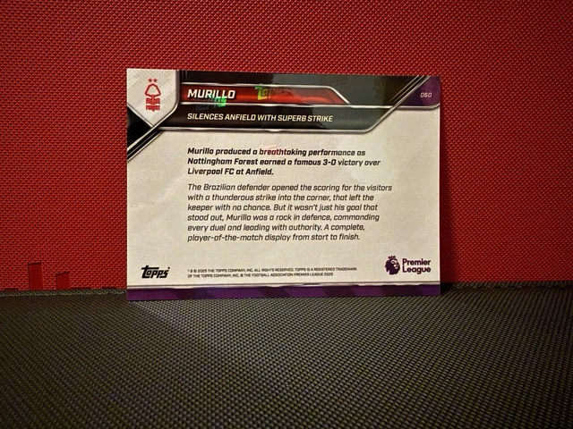 MURILLO - NOTTINGHAM Forest - 2025/26 Premier League Topps NOW - Card ...